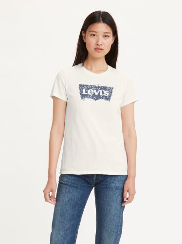 Levi's Womens Bw Mara Floral Fill Egret The Perfect T-Shirt | Designerwear