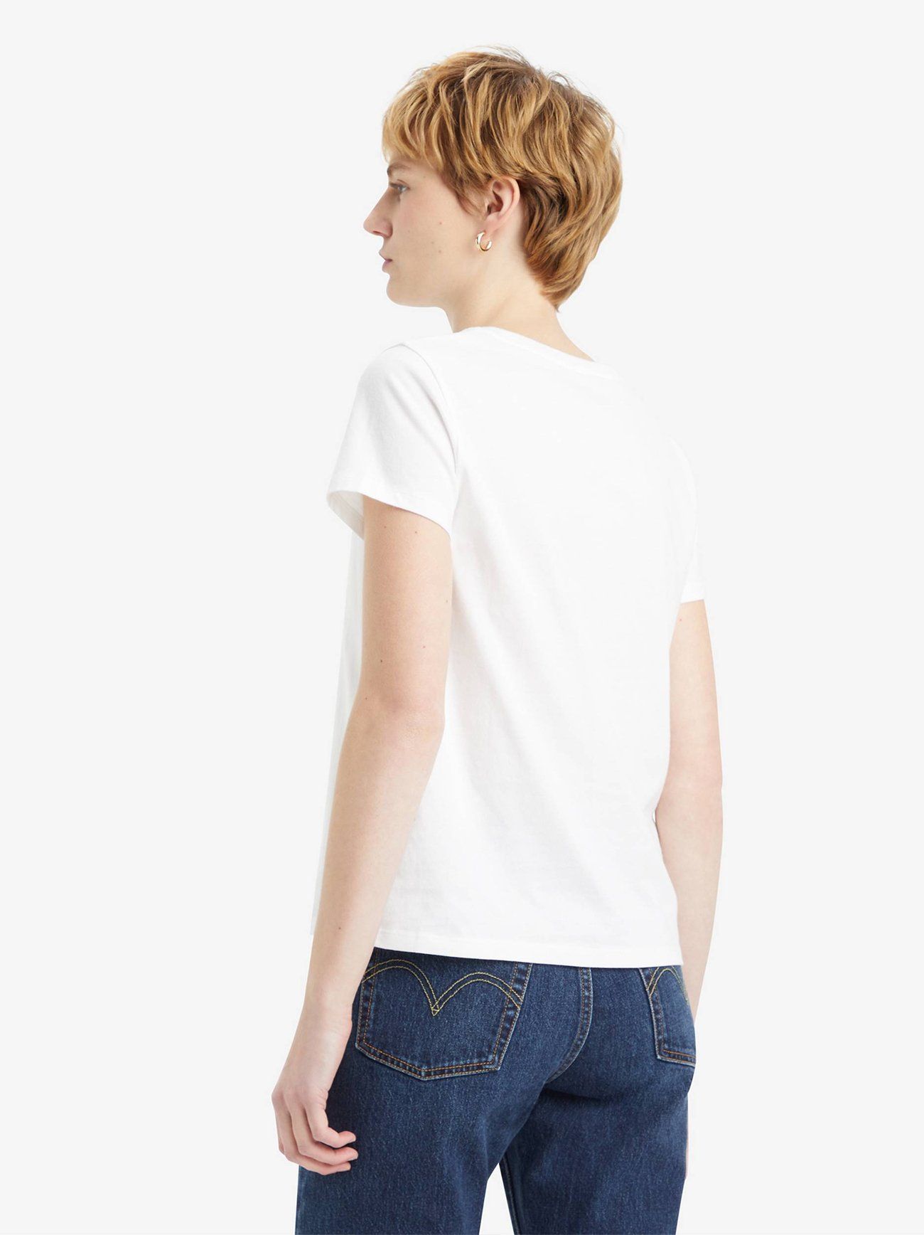 Levi's Womens Emme Patchwork Bw Fill Bright White The Perfect T-Shirt ...