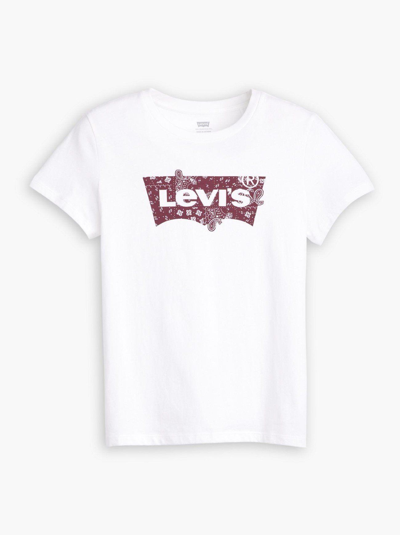 Levi's Womens Emme Patchwork Bw Fill Bright White The Perfect T-Shirt ...