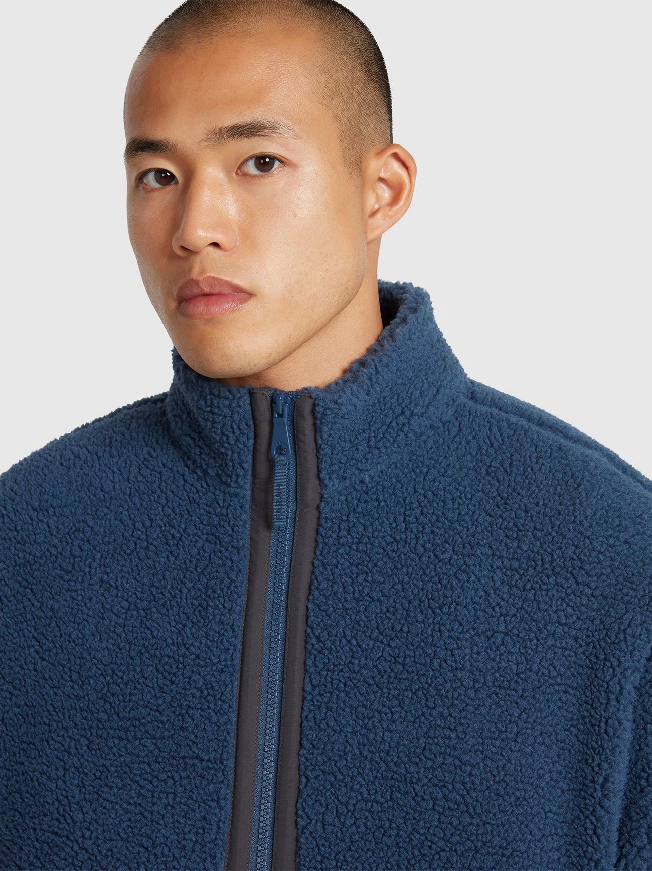 Farah Mens Deep Blue Elias Full Zip Fleece Jacket | Designerwear