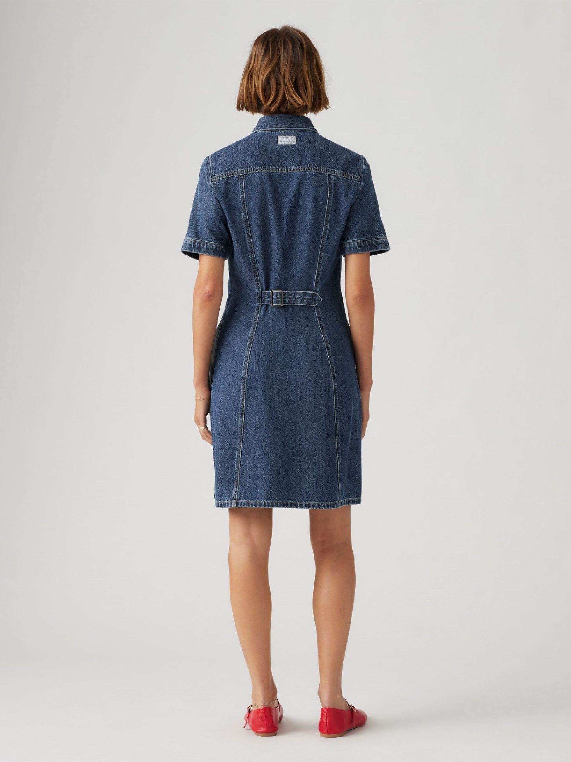 Levi's Womens Sledge Sister Rinoa Denim Short Sleeve Dress | Designerwear