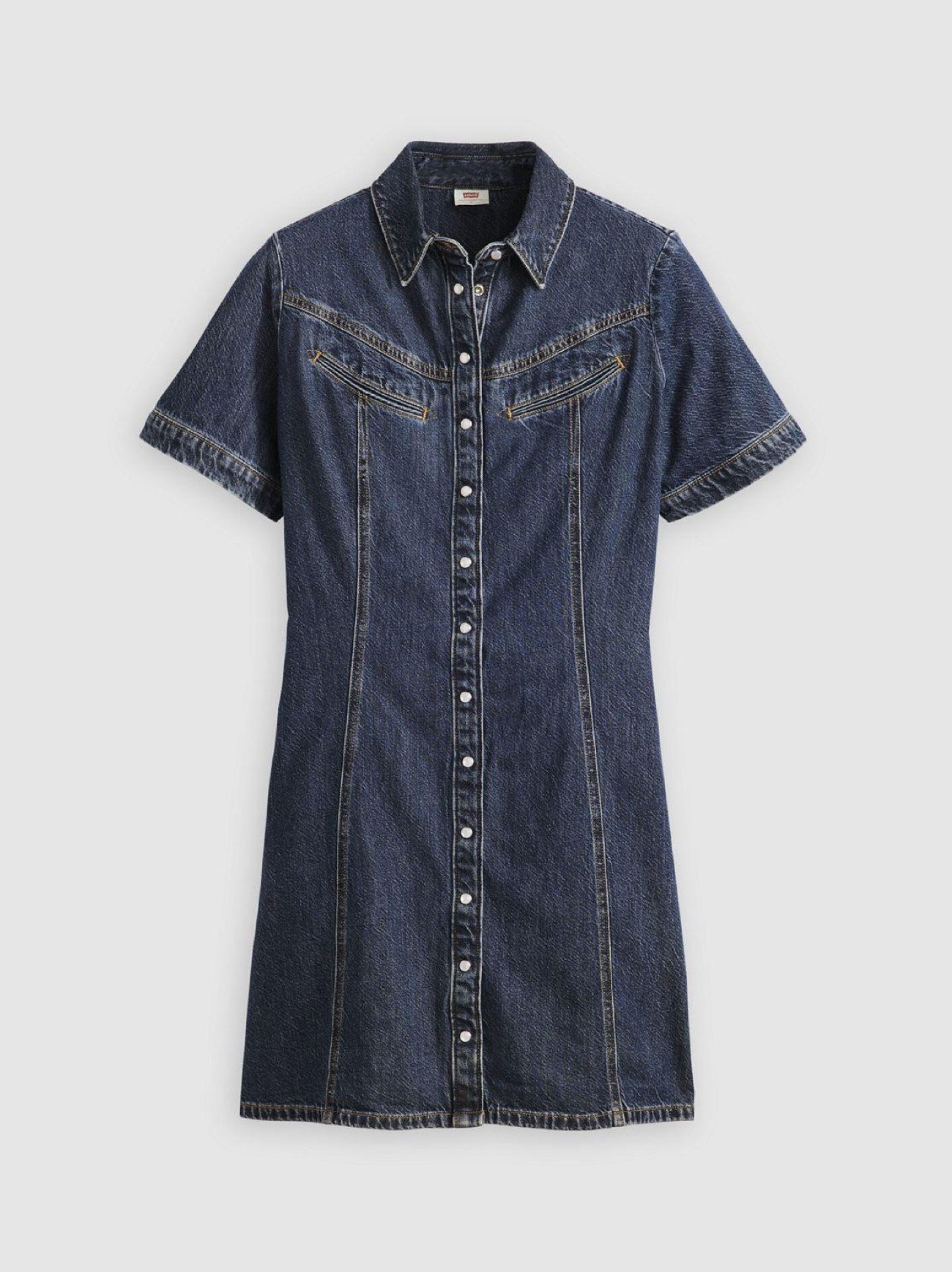 Levi's Womens Sledge Sister Rinoa Denim Short Sleeve Dress | Designerwear